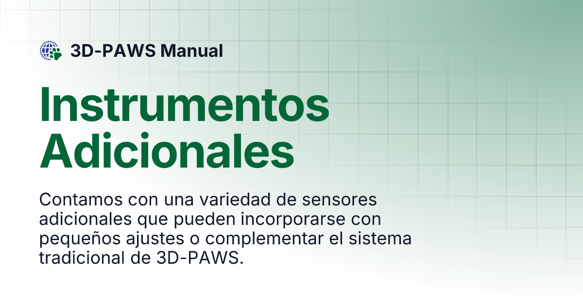 Instrumentos Adicionales | 3D-PAWS Manual
