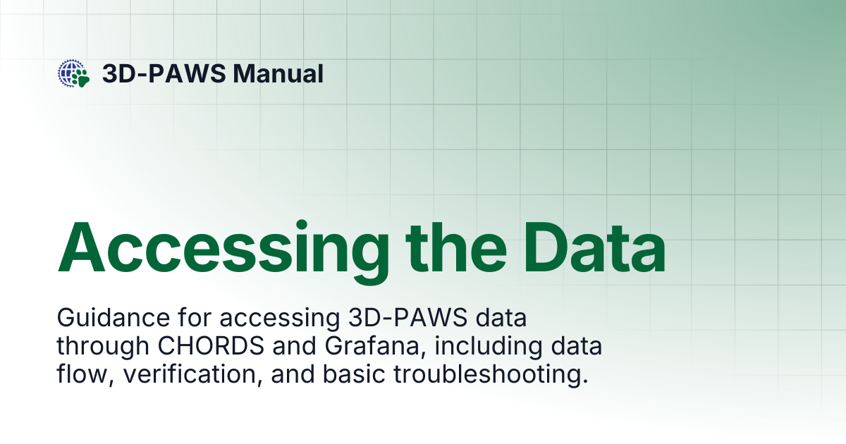Accessing the Data | 3D-PAWS Manual
