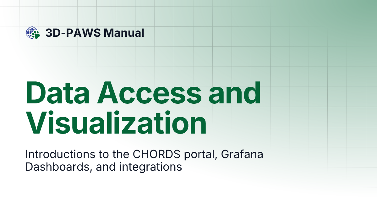Data Access and Visualization | 3D-PAWS Manual